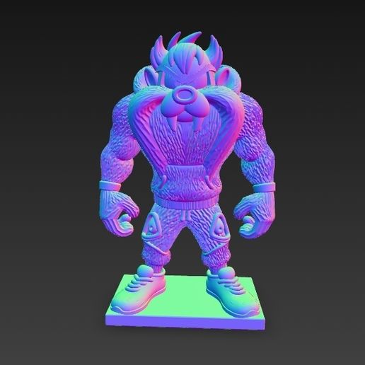 😈 Tasmanian Devil Figure (Stylized Taz Model)・ STL File for 3D printing ...