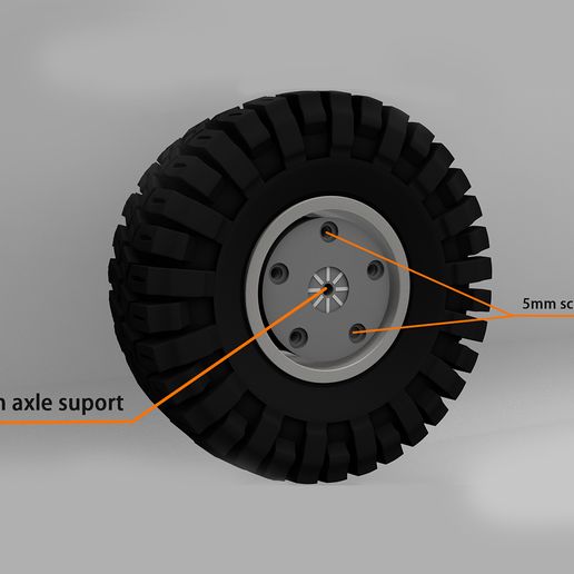 🛞 Off-Road Tire and Wheel 3D Model for RC Vehicles and Prototypes・ 3D ...