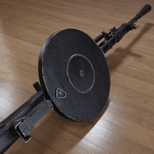 🔫 WW2 DP-28 LMG ( Prop Gun ) 1/1 Size・ STL File for 3D printing・Cults