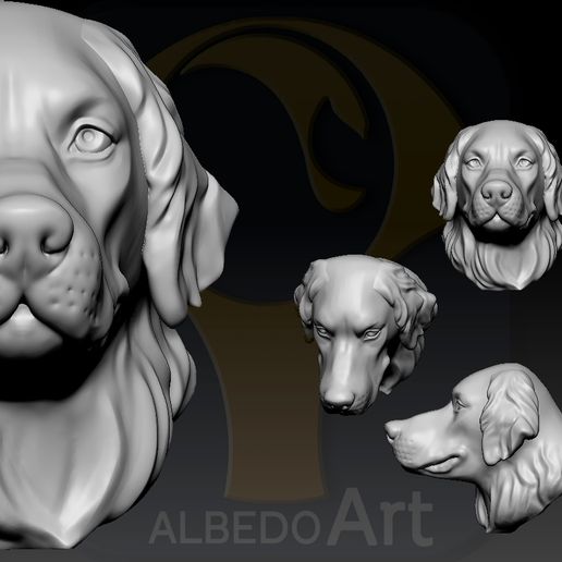 STL file Golden retriever 🎨 (OBJ)・3D printer design to download・Cults