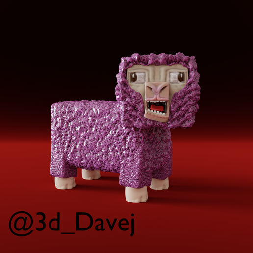 🐑 realistic minecraft sheep・Free STL File for 3D printing・Cults