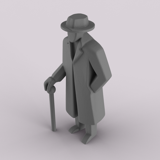 Archivo STL Low Poly Old Man Figure 3D print model 👴 (OBJ y 3MF)・Diseño ...