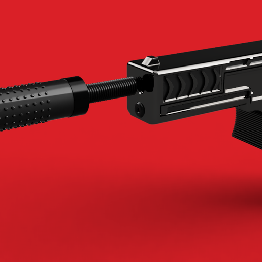 3MF file functional (screwable) silencer / handgun / pistol scorpio ...