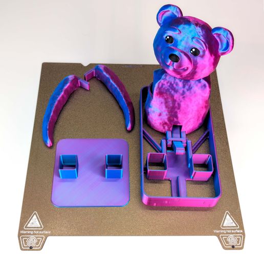 🫂 Hugging Teddy Bear: Self-Adjusting Coaster・ STL File for 3D printing ...