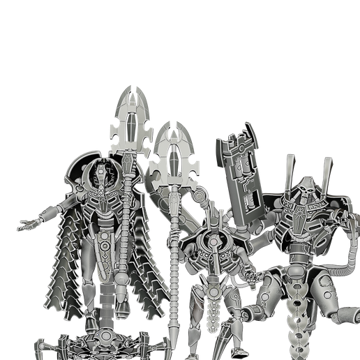🦸 Pack 3 necron・Archivo OBJ para Impresión 3D・Cults