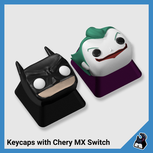 STL file Batman keycaps - Batman - Joker 🃏 ・3D printable design to ...