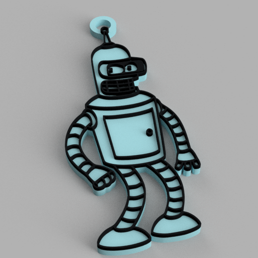 Free STL file Bender Futurama - Key ring - pendant - earring 🤖 ・3D ...