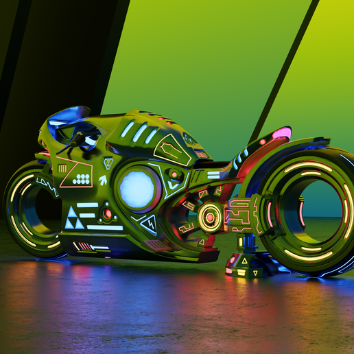 🏍️ Cyberbike・ STL File for 3D printing・Cults