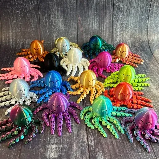 🐙 Articulated Octopus Articulated Octopus・ STL File for 3D printing・Cults