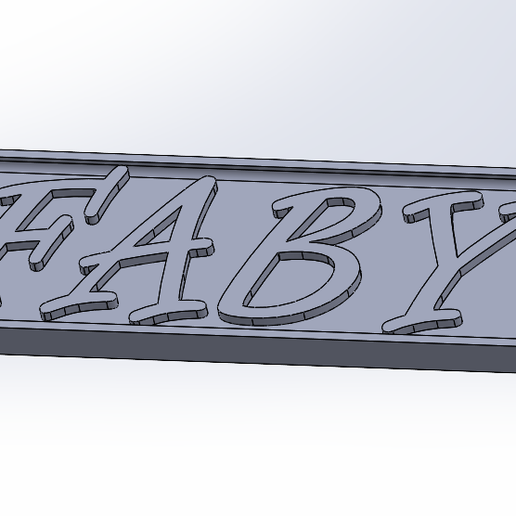 🔑 Key ring name Faby・ STL File for 3D printing・Cults