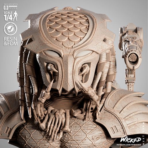 🎬 WICKED MOVIES PREDATOR PORTRAIT BUST: TESTED AND READY FOR 3D ...