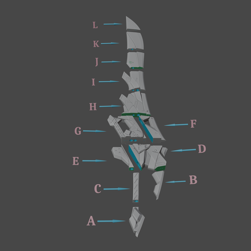⭐ Honkai: Star Rail - Arlan Sword - Digital 3D Model Files - Honkai ...