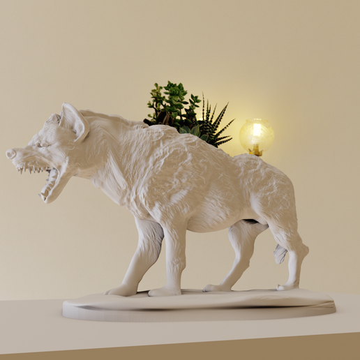 STL file Hyena walking planter pot flower vase stl 3d print file 🐾 ・3D ...