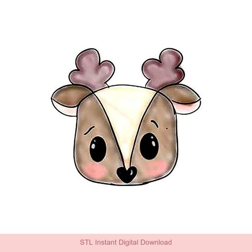 🦌 Deer Head Cookie Cutter STL | Buck Antler Cookie Cutter | 3D Print ...