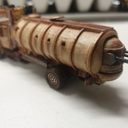 🕹️ Gaslands tanker with rear turret・Archivo STL para ・Cults