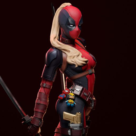 👾 Lady Deadpool・ 3D File for 3D printing・Cults