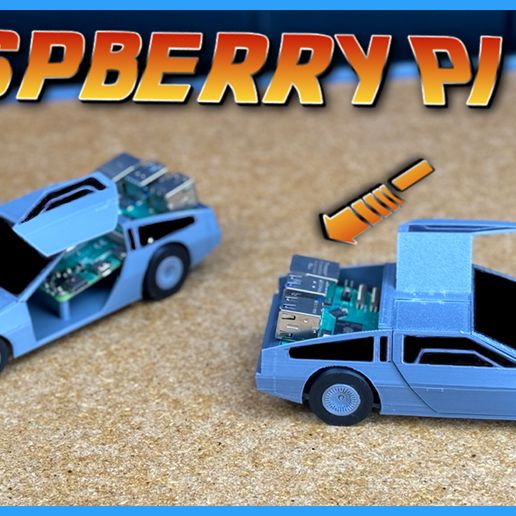 🔙 Back to the Future DeLorean Raspberry Pi 4 & 5 Case DIY Kit: 3D ...