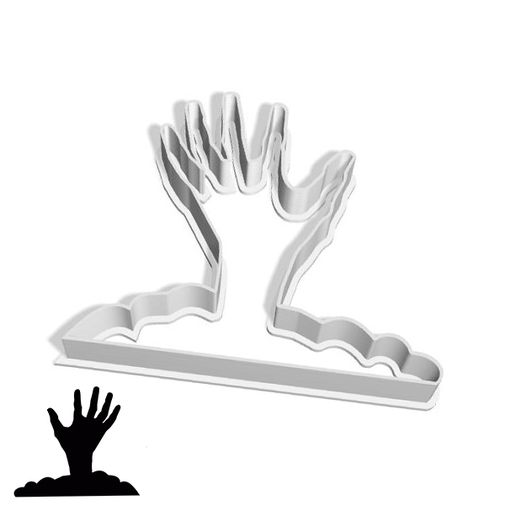 STL file Halloween cookie cutters - zombie hand (style 1) 🎃 ・3D print ...