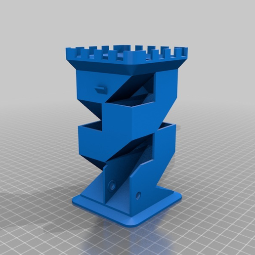 🎲 Dice Tower with Fold-Up Trays・Free 3D File for ・Cults