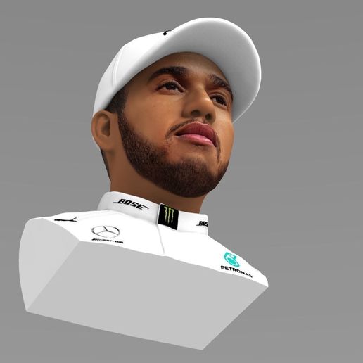👤 Lewis Hamilton bust for full color 3D printing・ 3D File for 3D ...