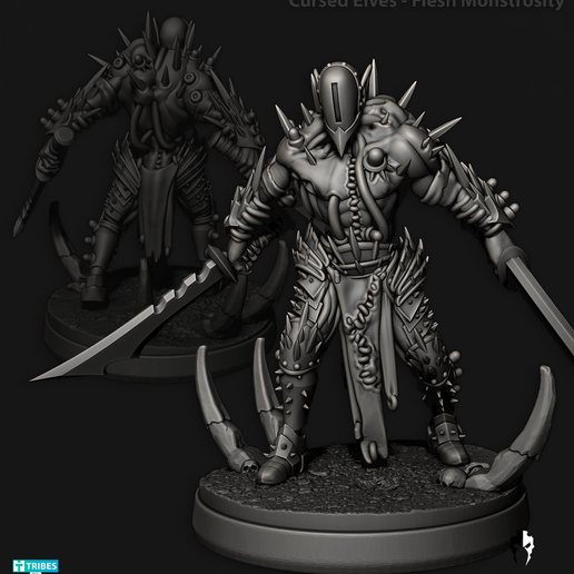 🔨 Cursed Elves 2.0 - Flesh Elves Set・ 3D File for ・Cults