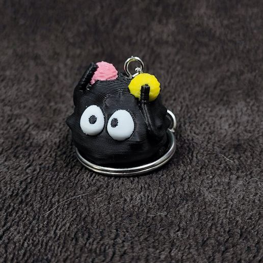 Файл STL Брелок для ключей Ghibli Susuwatari Soot Sprites многоцветный ...