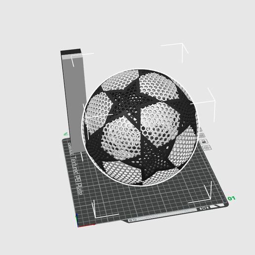 ⭐ Airless Star ball - Soccer ball with star - Champion league ball・ STL ...