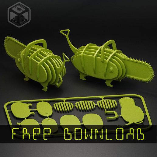 🎨 Pochita Flatpack・Free STL File for ・Cults