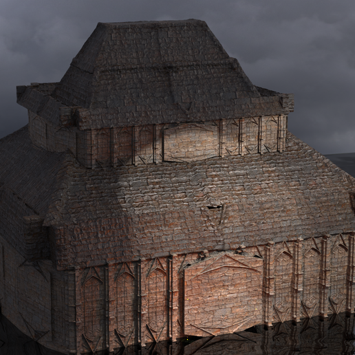 🦎 Lizard Town Hall 4・ OBJ File for ・Cults