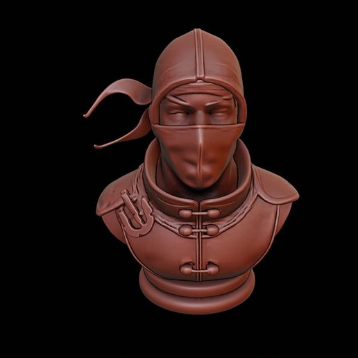 3D file Ninja Bust 🥷 ・3D print design to download・Cults