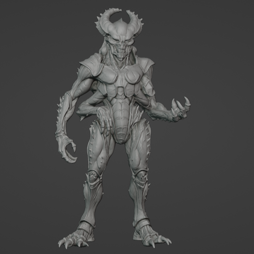 👤 Chitin-Horned Demon – Ultra-Detailed 3D Printable Bust (STL ...