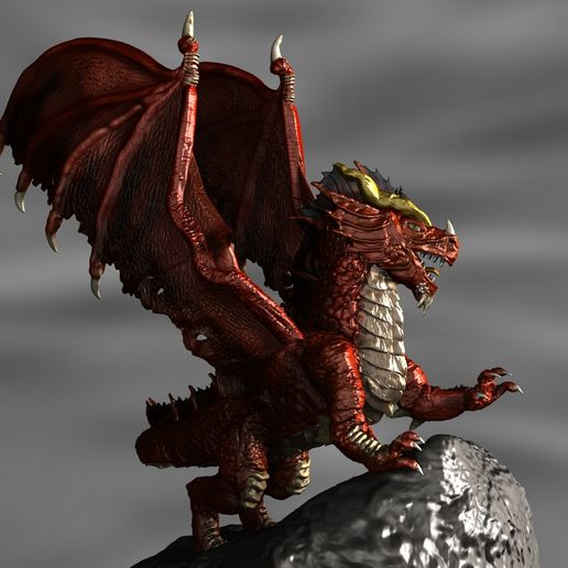 🐉 Red Dragon DnD - Red Dragon DnD - High quality STL・ 3D File for 3D ...