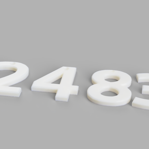 🔢 Set of Modern Outdoor Residential Numbers・ STL File for 3D printing・Cults