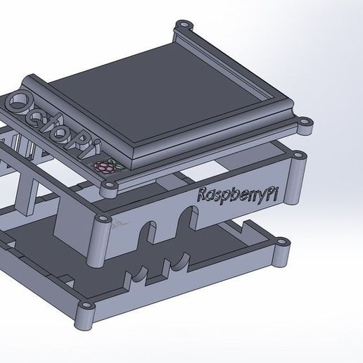 Free STL file Raspberry Pi w/ Adafruit 2.8 tft 🔧 ・3D print object to ...