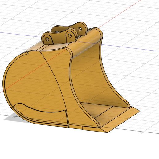 🪣 Kabolite 336 Scoop Bucket with No Teeth・Free STL File for 3D printing ...
