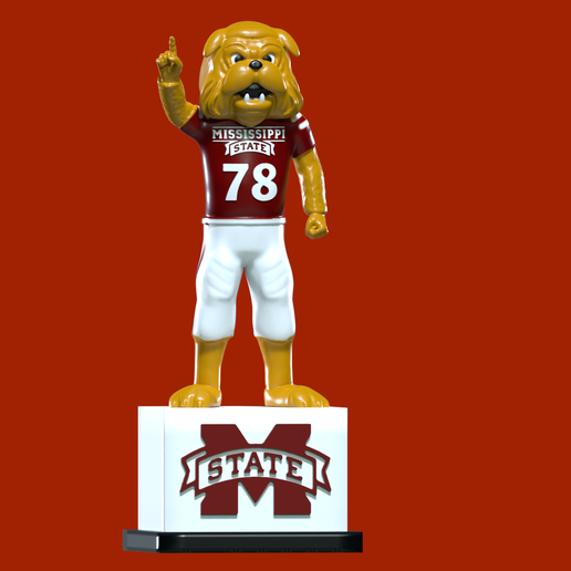 3D file NCAA - Bully mascot - Mississippi State University - 3d print 🏛 ...