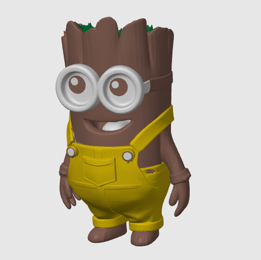 👹 Minion Groot - Desktopable minifig + keyring versions - 4 colors・Free ...