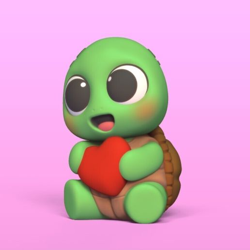 🐢 Turtle Heart・ 3D File for 3D printing・Cults
