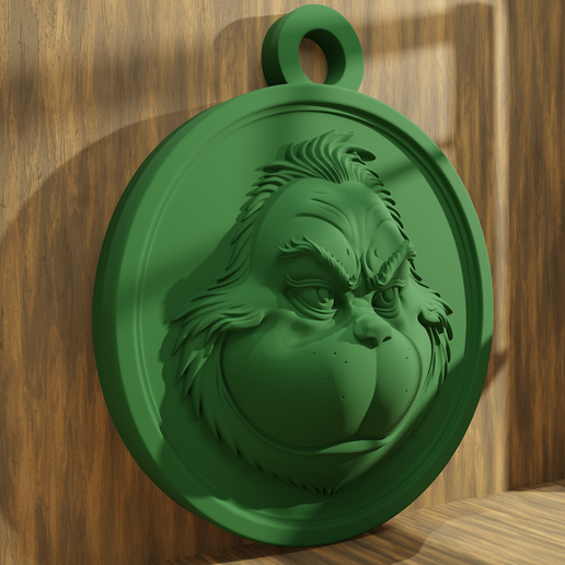 🗝️ Grinch Face Keychain | 3D Printable STL・ STL File for 3D printing・Cults