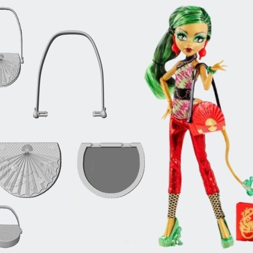 🆕 Jinafire Long, New Scaremester, Bag, Monster High.・ 3D File for 3D printing・Cults