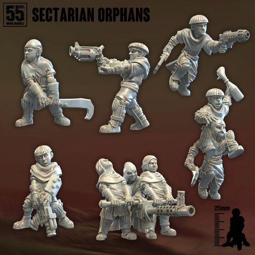 🎲 Sectarian Orphans | Cawdor gang | Cultists・ 3D File for 3D printing・Cults