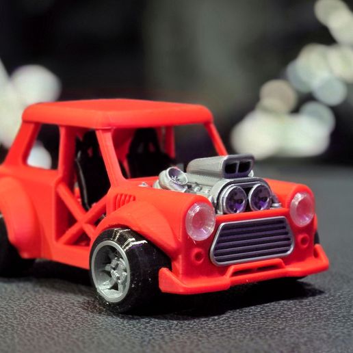 Impressão 3D de Austin Mini Cooper Twin Turbo em estilo de banda ...