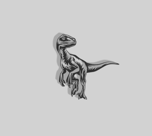 🎨 Decoração pormenorizada do Velociraptor - 2D Art・Arquivo STL para ...