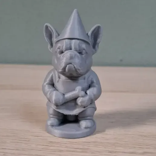 🦴 “Bone Appétit” Frenchie Gnome・ STL File for 3D printing・Cults