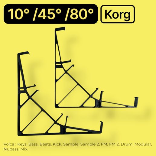 🎵 Modular Triple Stand for Korg Volca Series (Keys, Bass, FM, etc ...