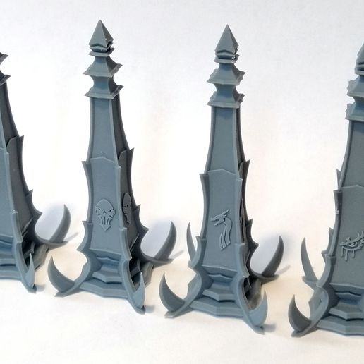 🎲 Dire Elves - Obelisks B - 10mm・ 3D File for 3D printing・Cults
