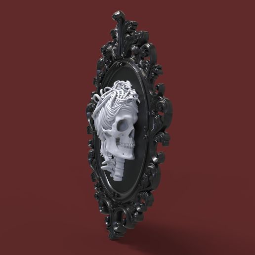 💀 Skull Cameo Design・ STL File for 3D printing・Cults