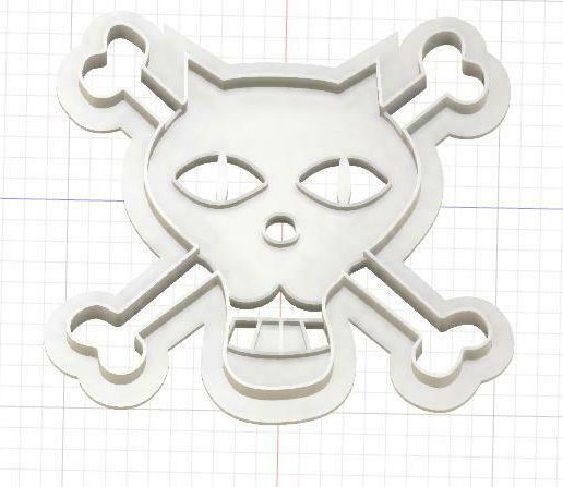 STL file 3D Model of One Piece Black Cat Pirates Jolly Roger Pirate ...