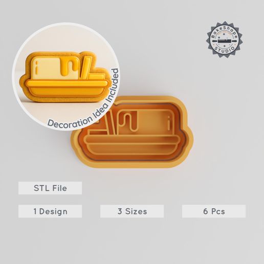 🧈 Butter Shape Cutter & Stamp, Perfect for Cookies & Fondant, Set of 6 ...