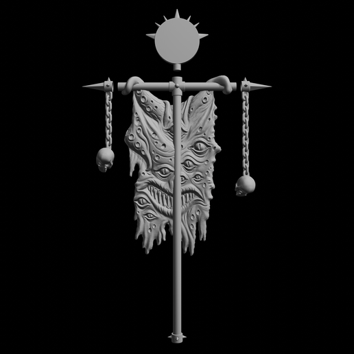 🛰 Chaos banner of decay 3・ 3D File for 3D printing・Cults